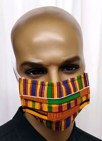 Custom African Kente Face Mask
