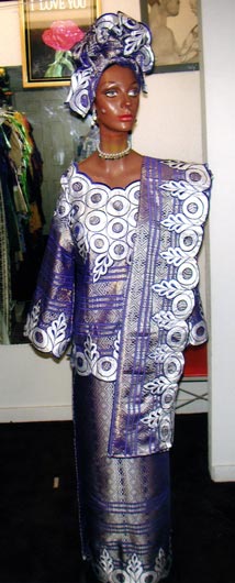 African Women Blue Buba Dress